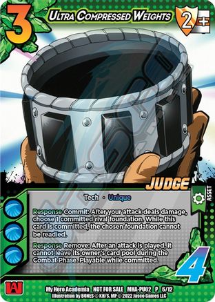 Ultra Compressed Weights (Plus Ultra Pack 2 Judge) - UniVersus: My Hero ...