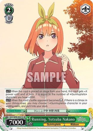 Running, Yotsuba Nakano (SR) - The Quintessential Quintuplets 2 - Weiss ...