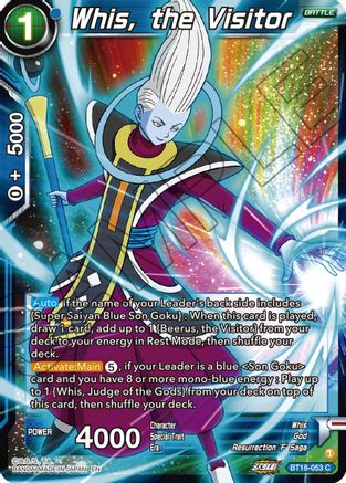Whis, the Visitor - Dawn of the Z-Legends - Dragon Ball Super CCG