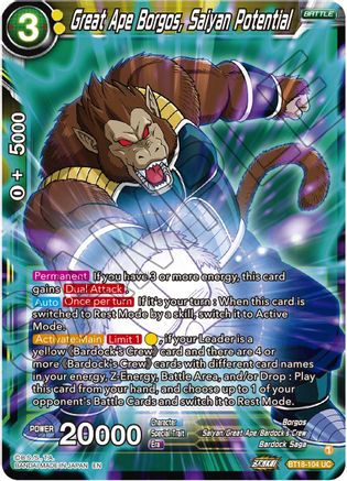 Great Ape Borgos, Saiyan Potential - Dawn of the Z-Legends - Dragon ...