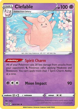 Clefable - SWSH11: Lost Origin - Pokemon