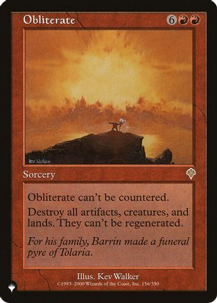 Obliterate - The List Reprints - Magic: The Gathering