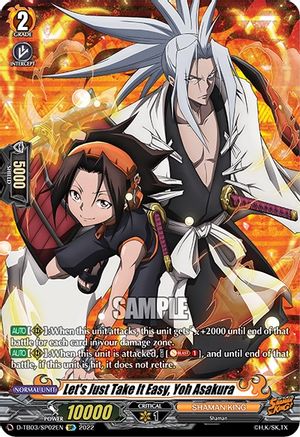 Let's Just Take It Easy, Yoh Asakura (SP) - D-TB03: Shaman King - Cardfight Vanguard
