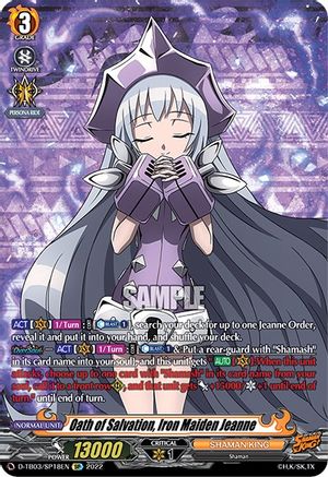 Oath of Salvation, Iron Maiden Jeanne (SP) - D-TB03: Shaman King - Cardfight Vanguard