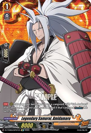 Legendary Samurai, Amidamaru (SP) - D-TTD03: Shaman King - Cardfight ...