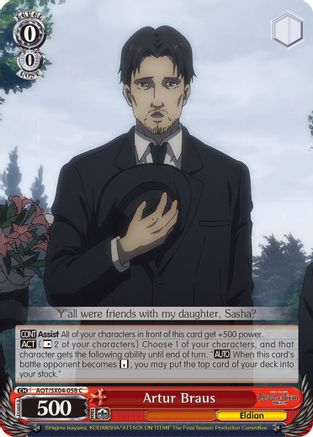 Artur Braus - Attack On Titan: Final Season - Weiss Schwarz