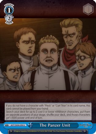 The Panzer Unit - Attack On Titan: Final Season - Weiss Schwarz