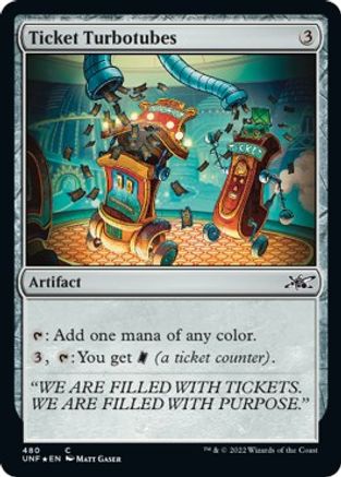 Ticket Turbotubes (Galaxy Foil) - Unfinity - Magic: The Gathering