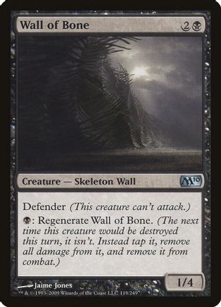 Wall of Bone - Magic 2010 (M10) - Magic: The Gathering