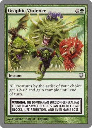 Graphic Violence - Unhinged - Magic: The Gathering
