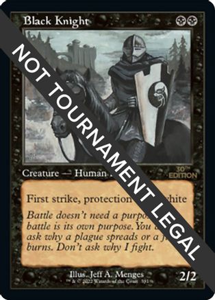 Black Knight (Retro Frame) - 30th Anniversary Edition - Magic: The ...