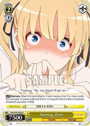 Staring, Eriri - Saekano: How to Raise a Boring Girlfriend - Weiss Schwarz