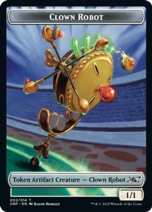 Clown Robot (002) // Food (010) Double-sided Token - Unfinity - Magic ...