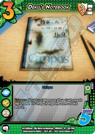 Deku's Notebook - UniVersus: My Hero Academia: Heroes Clash - UniVersus