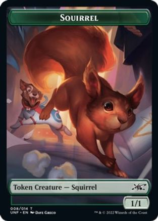 Squirrel // Food (011) Double-sided Token - Unfinity - Magic: The Gathering
