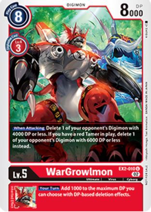 WarGrowlmon - EX2-010 (Tamer Party Vol. 6 Promo) - Digital Hazard ...