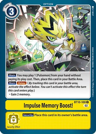 Impulse Memory Boost! - Xros Encounter - Digimon Card Game