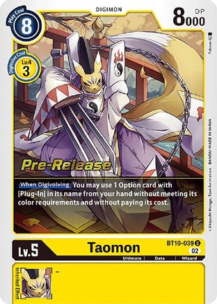 Taomon - Xros Encounter Pre-Release Cards - Digimon Card Game