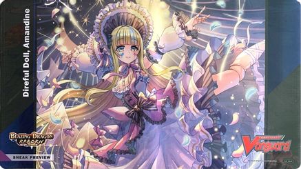 Cardfight!! Vanguard Sneak Preview Playmat - Blazing Dragon Reborn - Direful Doll, Amandine ...