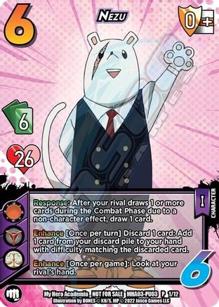 Nezu (Plus Ultra Pack 3) - UniVersus: My Hero Academia Promo Cards ...