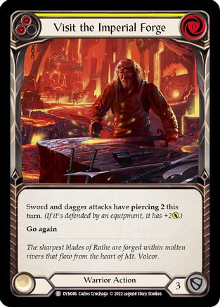 Visit the Imperial Forge (Yellow) - Dynasty - Flesh and Blood TCG