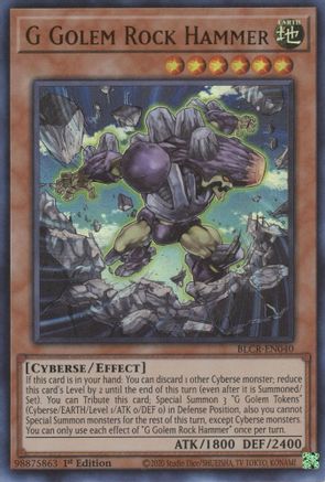 G Golem Rock Hammer - Battles of Legend: Crystal Revenge - YuGiOh