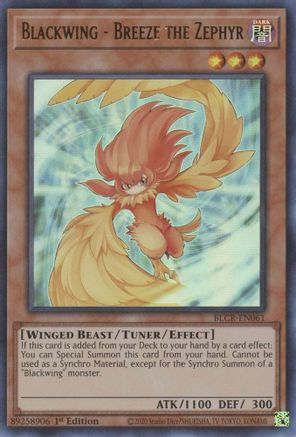 Blackwing - Breeze the Zephyr - Battles of Legend: Crystal Revenge - YuGiOh