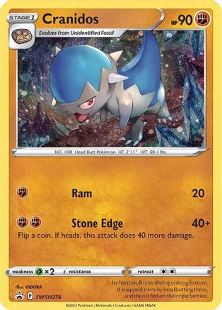 Cranidos - SWSH274 - SWSH: Sword & Shield Promo Cards - Pokemon