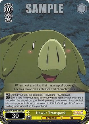 Hawk: Transpork (SR) - The Seven Deadly Sins: Revival of The ...