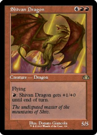 Shivan Dragon (Retro Frame) - Dominaria Remastered - Magic: The Gathering