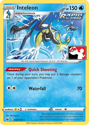 Inteleon (43) - Prize Pack Series Cards - Pokemon