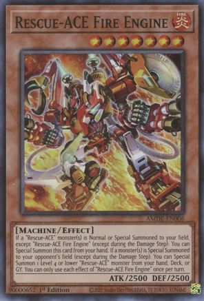 Rescue-ACE Fire Engine - Amazing Defenders - YuGiOh
