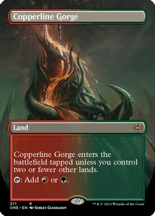 Copperline Gorge (Borderless) - Phyrexia: All Will Be One - Magic: The ...
