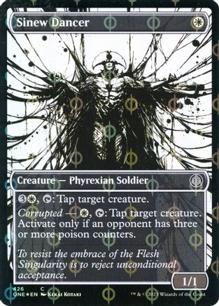 Sinew Dancer (Showcase) (Step-and-Compleat Foil) - Phyrexia: All Will ...