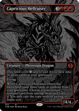 Capricious Hellraiser (Oil Slick Raised Foil) - Phyrexia: All Will Be ...