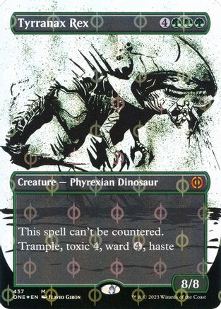 Tyrranax Rex (Showcase) (Step-and-Compleat Foil) - Phyrexia: All Will ...