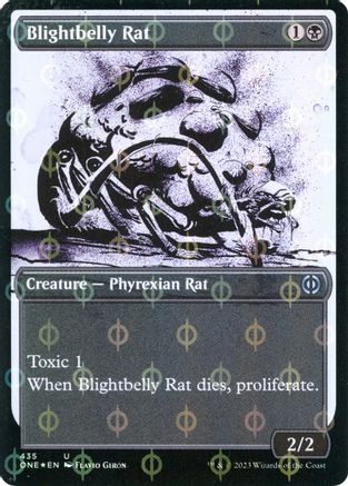 Blightbelly Rat (Showcase) (Step-and-Compleat Foil) - Phyrexia: All ...