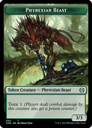 Phyrexian Beast Token - Phyrexia: All Will Be One - Magic: The Gathering