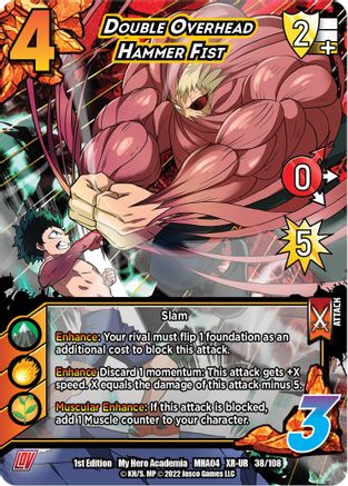 Double Overhead Hammer Fist (XR) - UniVersus: My Hero Academia: League ...