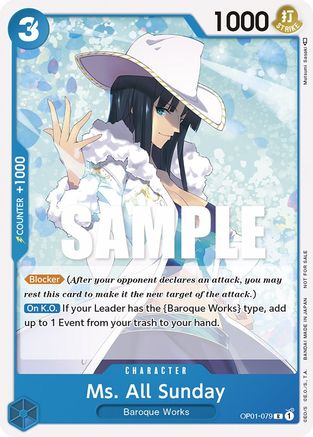 Ms. All Sunday (Promotion Pack 2023) - One Piece Promotion Cards - One ...