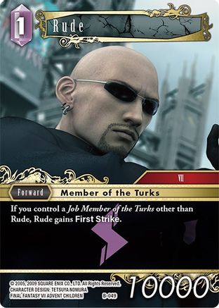 Rude - Boss Deck: Final Fantasy VII - Final Fantasy TCG