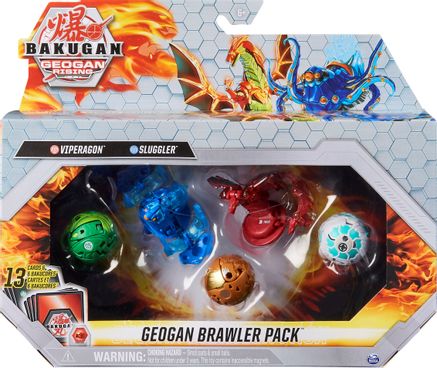 Bakugan Geogan Rising Brawler Pack - Pyrus Viperagon Aquos Sluggler - Geogan Rising - Bakugan TCG