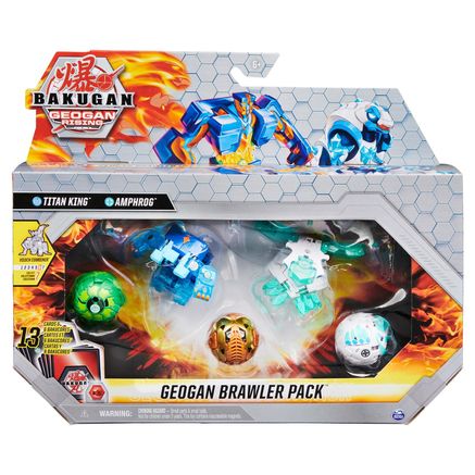 Bakugan Geogan Rising Brawler Pack - Aquos Titan King Haos Amphrog ...