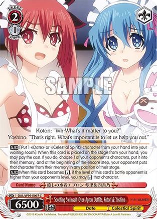 Soothing Swimsuit-Over-Apron Outfits, Kotori & Yoshino - Date A Live Vol.2 - Weiss Schwarz