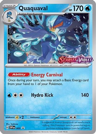 Quaquaval - 005 - SV: Scarlet & Violet Promo Cards - Pokemon