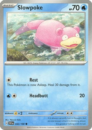 Slowpoke - 042/198 - SV01: Scarlet & Violet Base Set - Pokemon