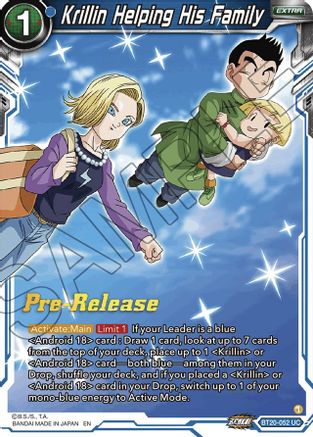Krillin Helping His Family - Power Absorbed Pre-Release Cards - Dragon ...
