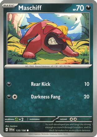 Maschiff - 135/198 - SV01: Scarlet & Violet Base Set - Pokemon