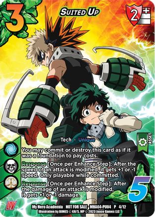 Suited Up (Plus Ultra Pack 4) - UniVersus: My Hero Academia Promo Cards - UniVersus