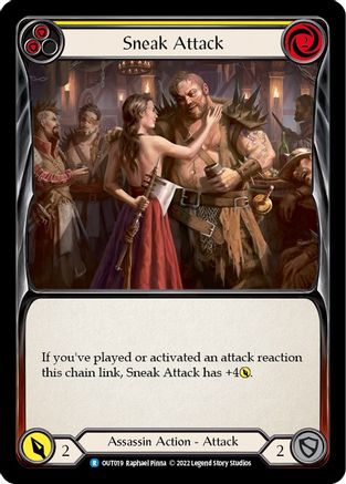 Sneak Attack Yellow Outsiders Flesh And Blood Tcg
